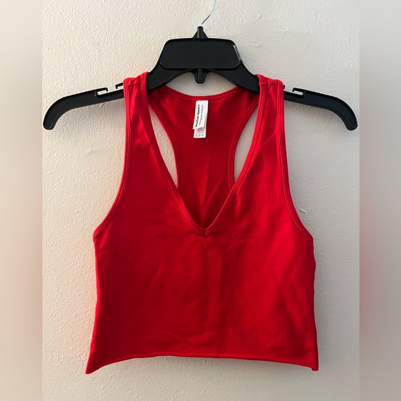 American Apparel | Tops | American Apparel Vneck Racerback Crop Top ...